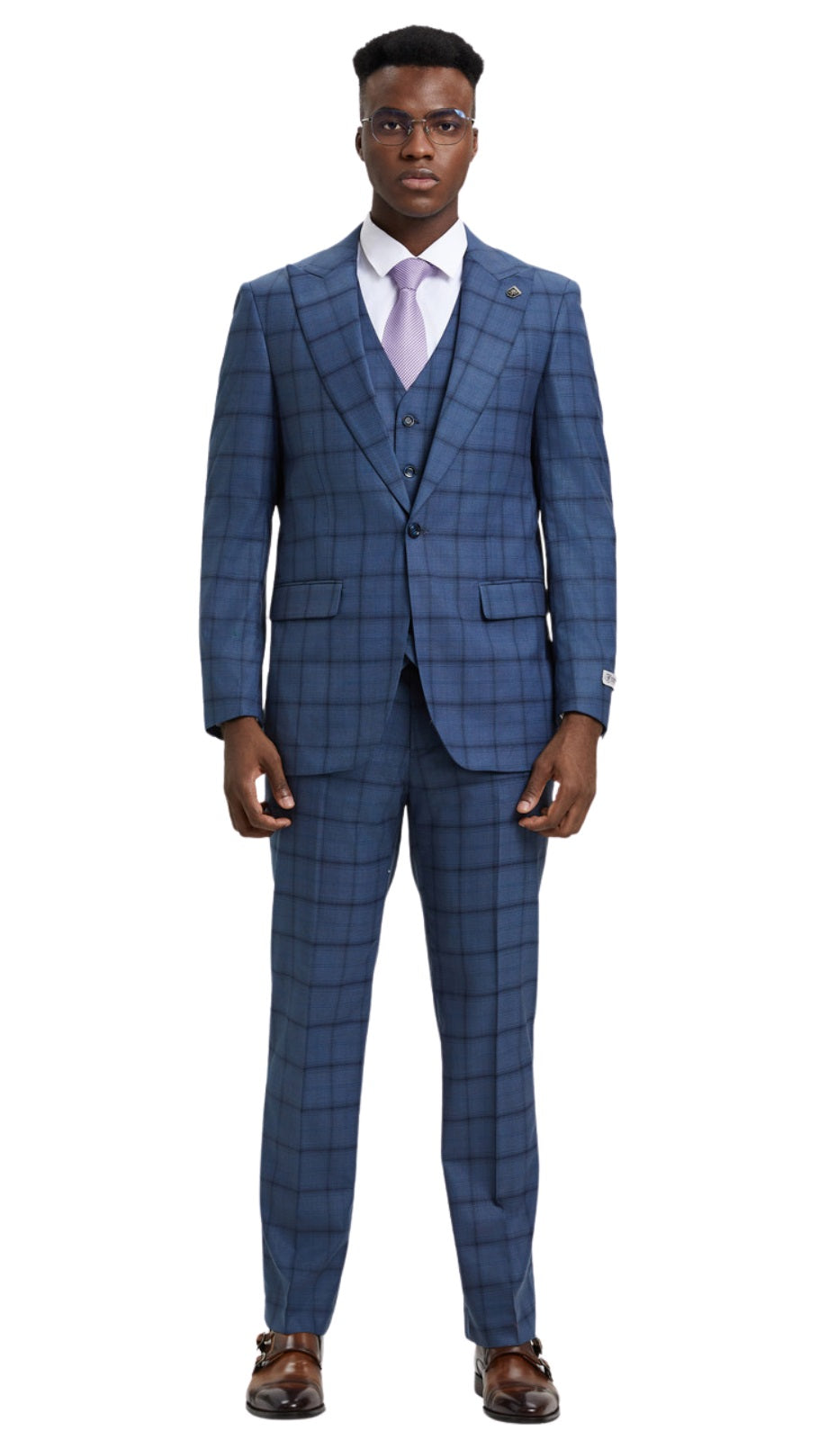 Stacy Adams SM169H1-92-BLUE Mens Suit – Mens Suit World